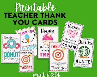 Teacher Appreciation Week Printable Teacher Appreciation Gift Thank You ...