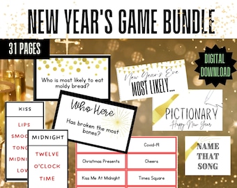 Printable New Year's Eve Taboo Game Cards Instant Download Game Winter ...