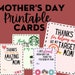 Printable Mother's Day Cards for Gift Cardsmother's - Etsy