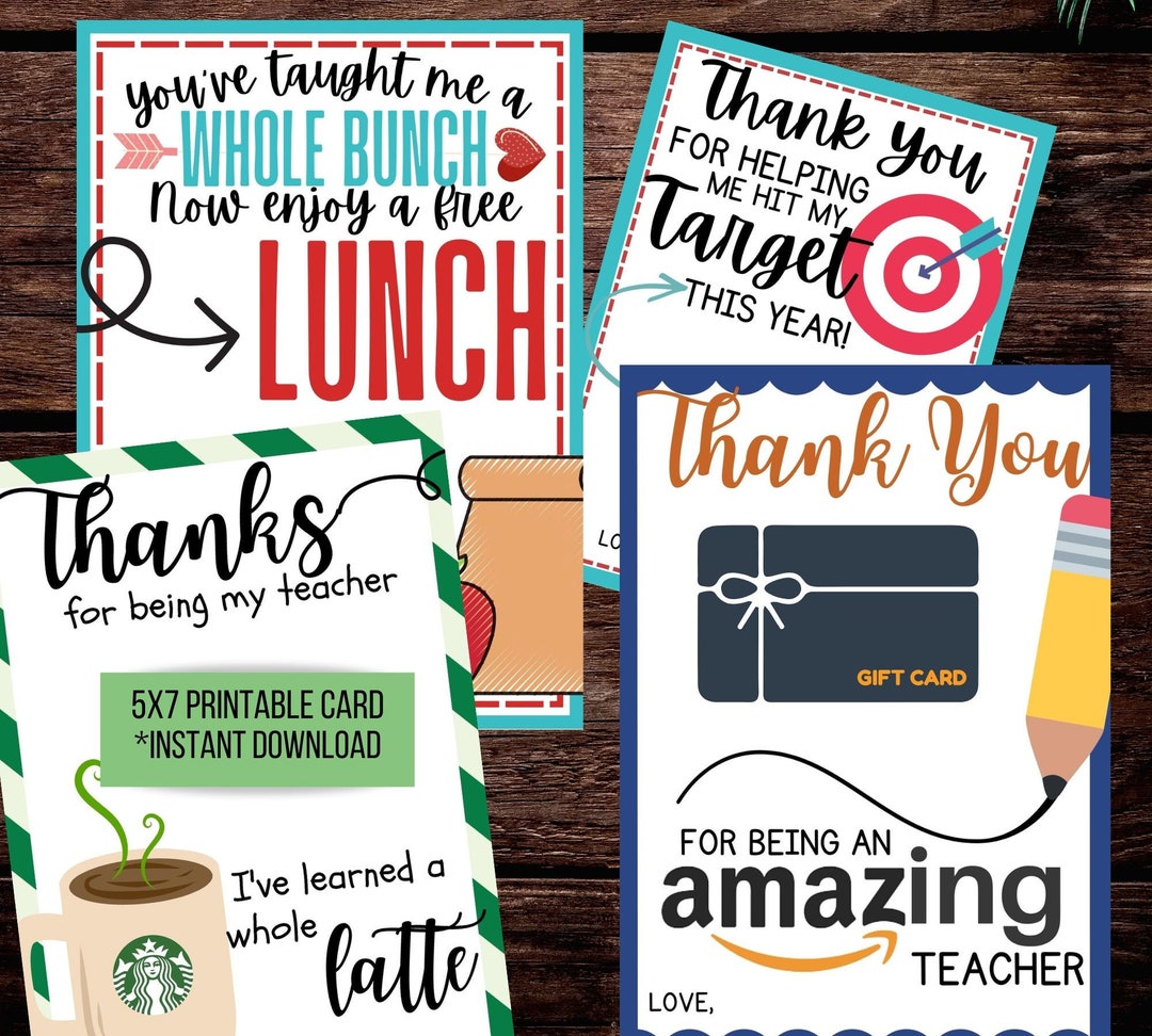 Teacher Appreciation Gift Card Holder|teacher Thank You Card|thank You ...