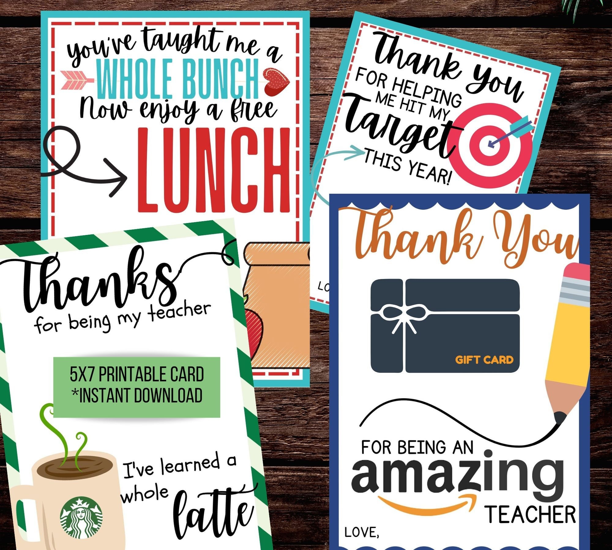 Teacher Appreciation Gift Card Holderteacher Thank You - Etsy