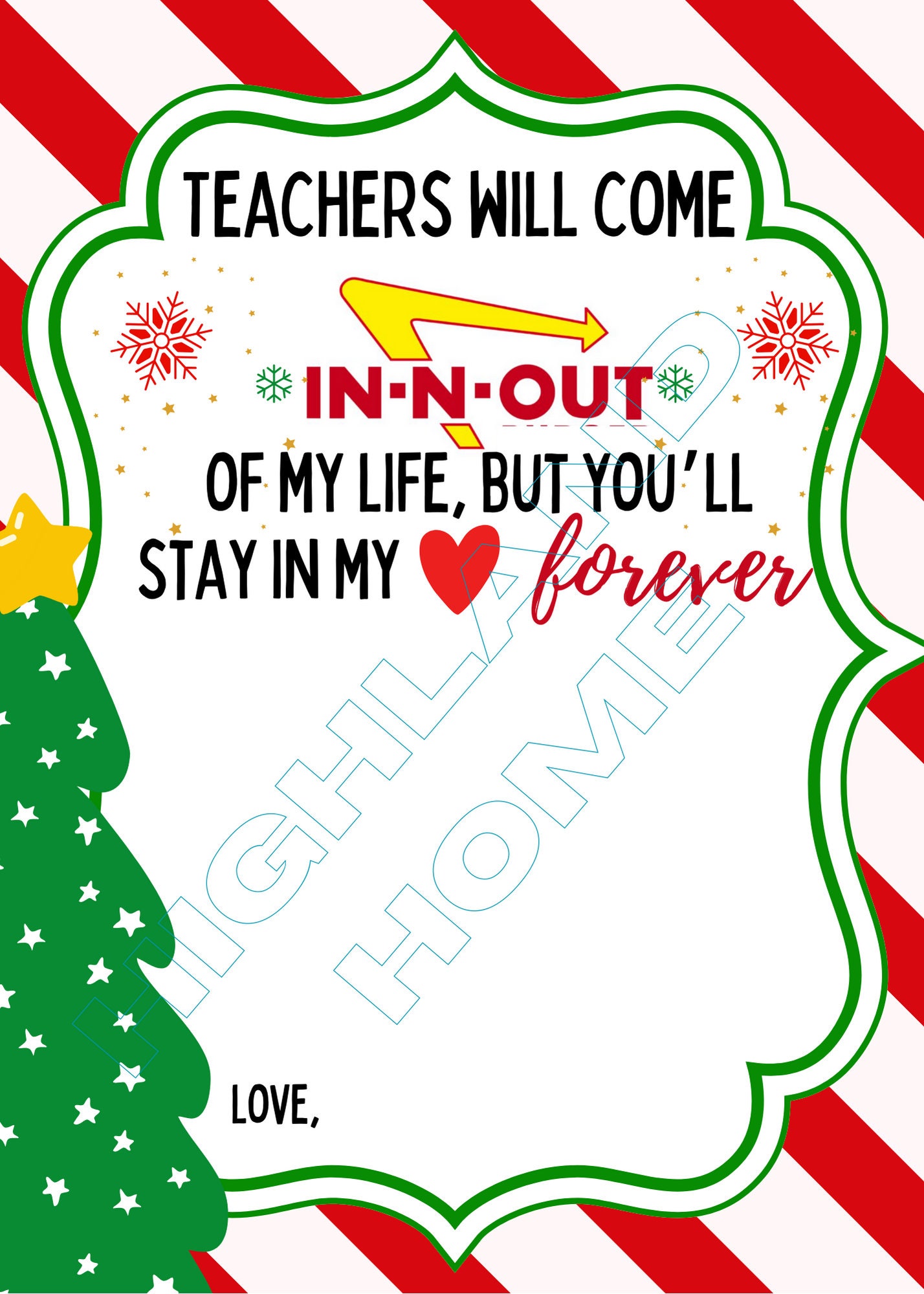 Printable Teacher Christmas Gift Card Holders|chick-fil-a Gift Card|in ...