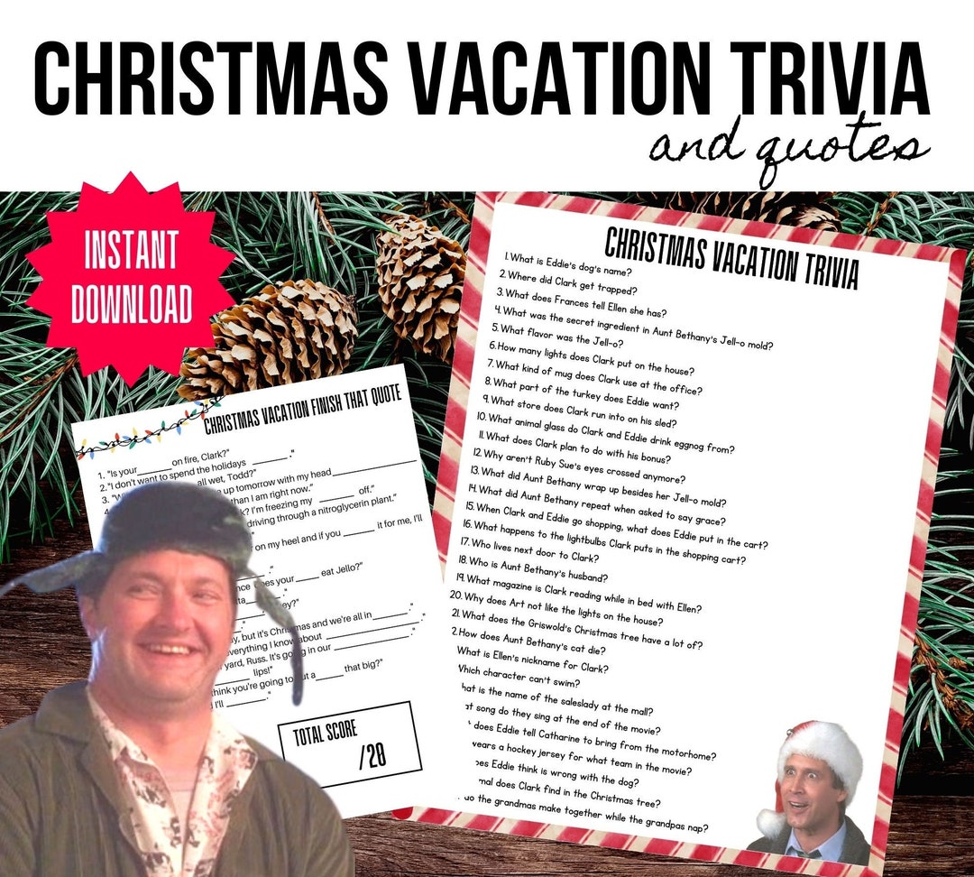 Christmas Vacation Trivia, Christmas Vacation Quotes, Christmas Game ...
