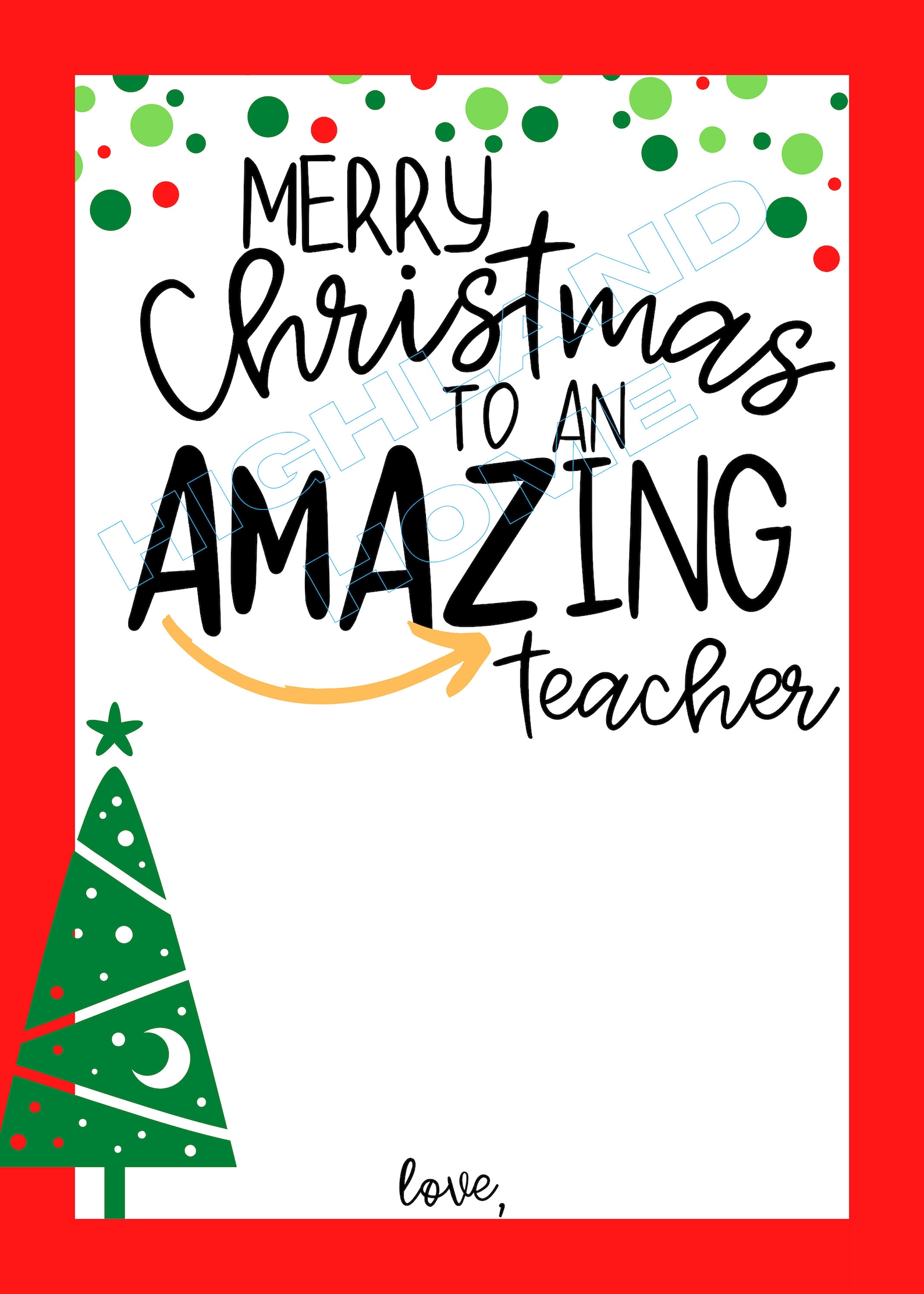Printable Teacher Christmas Gift Card Holders - Etsy