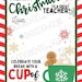 Printable Teacher Christmas Gift Card Holders|coffee Christmas Gift ...