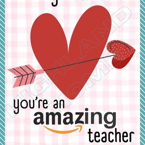 Teacher Valentine Gift Card Holder|teacher Valentine Printable ...