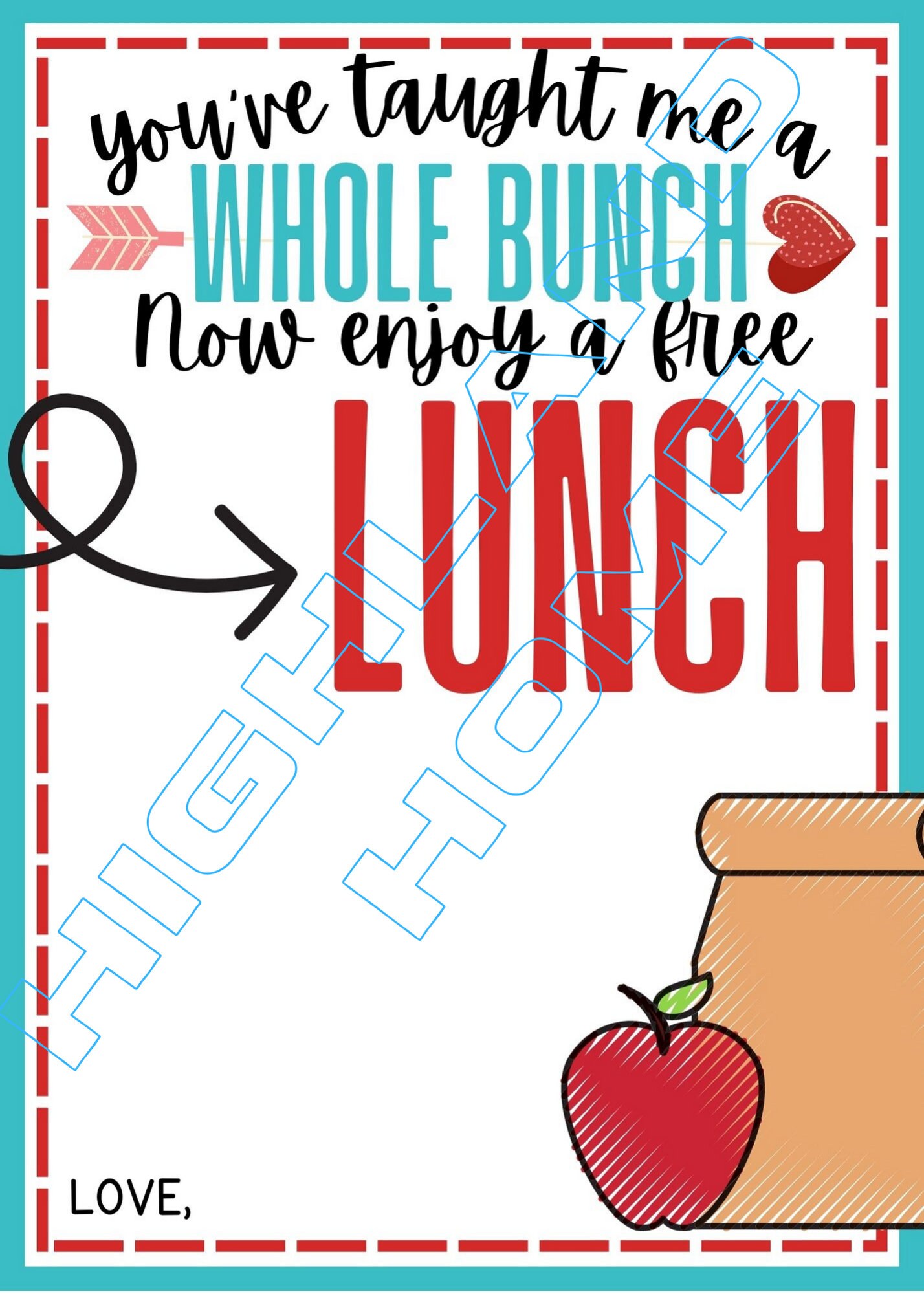 Teacher Appreciation Gift Card Printableteacher Thank You - Etsy