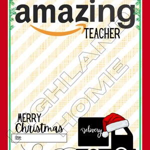 Printable Teacher Christmas Gift Card Holders|amazon Teacher Gift ...