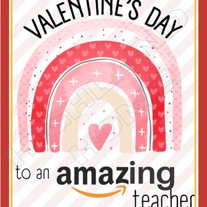 Teacher Valentine Gift Card Holder|teacher Valentine Printable ...