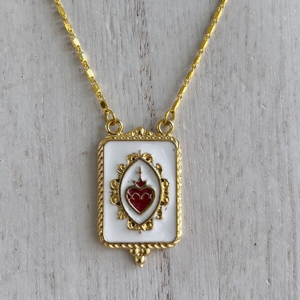 Scapular Sacred Heart of Jesus - Etsy