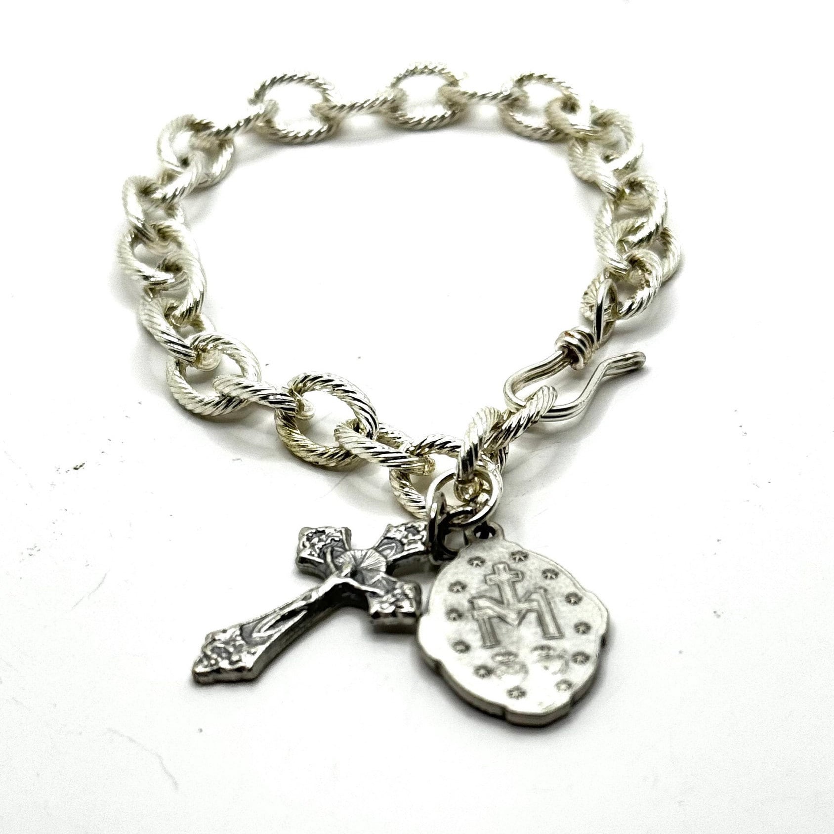 Virgin Mary Consecration Bracelet, Miraculous Medal, Handmade Chain - Etsy