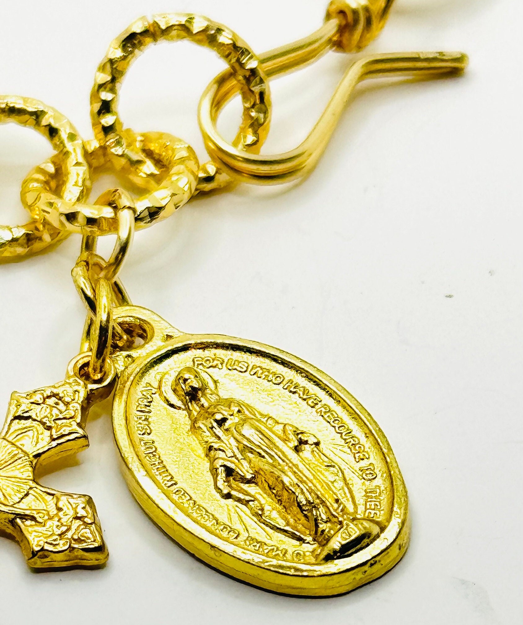 Virgin Mary Consecration Bracelet, Miraculous Medal, Handmade Chain - Etsy