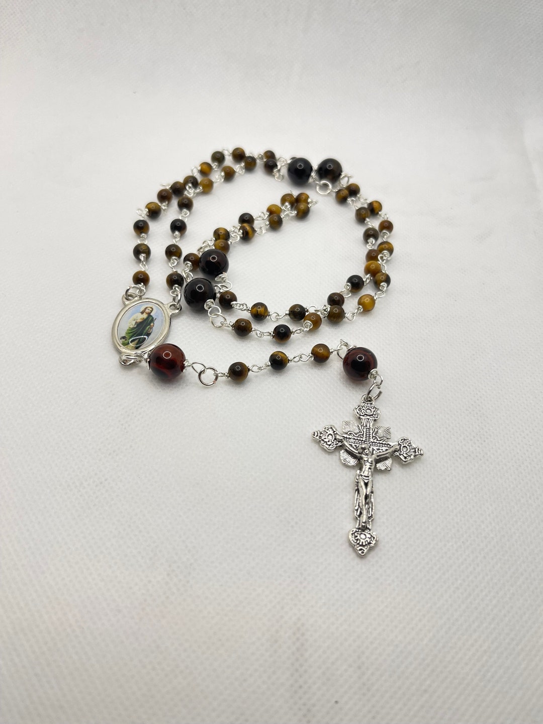 Rosary of San Judas Thaddeus Rosary of Natural Stones - Etsy