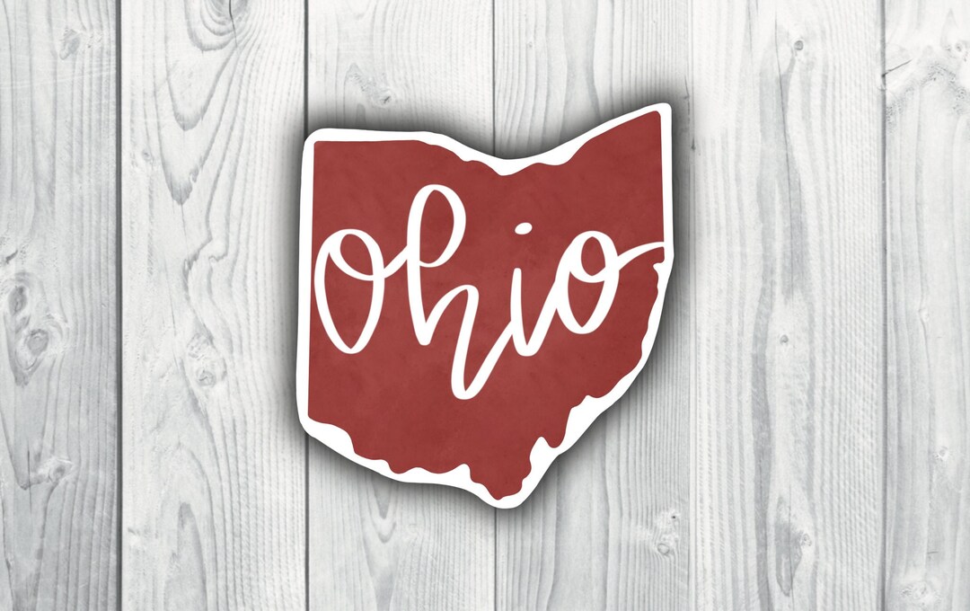 Ohio State Sticker Waterproof OSU Buckeyes Decal Calligraphy - Etsy