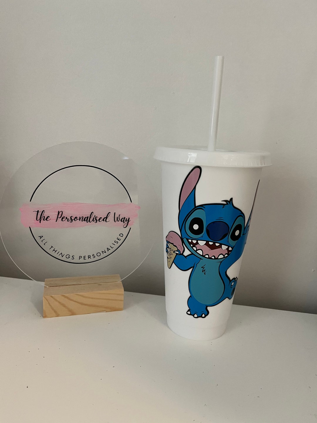24oz Starbucks Style Cold Cup. Stitch Inspired Reusable Cup - Etsy