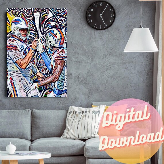 Buffalo Bills Josh Allen and Stefon Diggs Printable Poster - Etsy