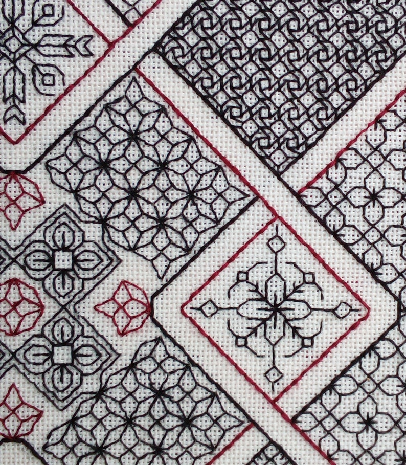 Celtic Blackwork Sampler Pattern | Etsy