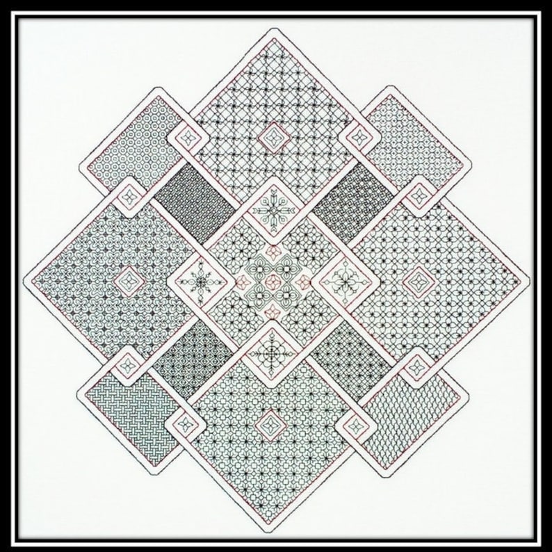 Celtic Blackwork Sampler Pattern | Etsy