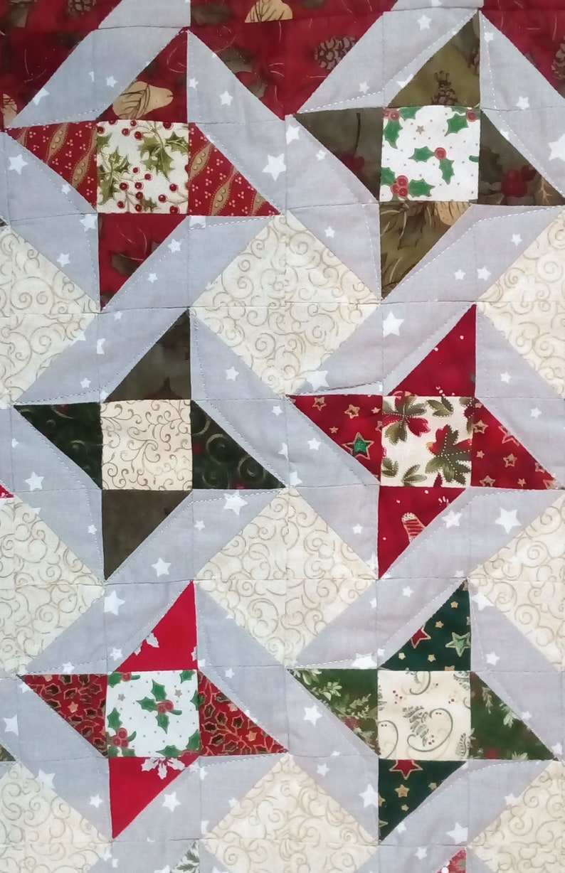 Interlocking Scrappy Star Quilt - Etsy