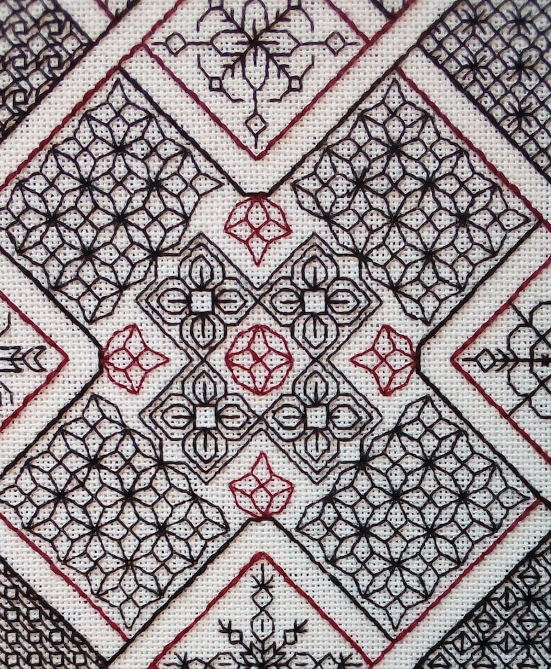 Celtic Blackwork Sampler Pattern | Etsy