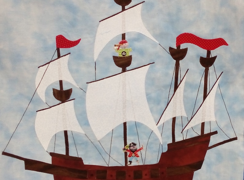 Pirate Ship Quilt Step-by-step PDF Pattern - Etsy