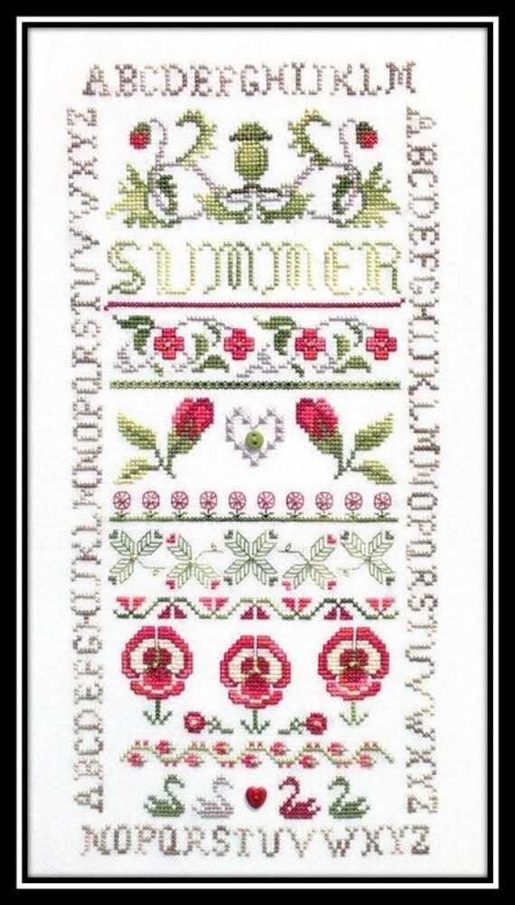 Summer Sampler Cross Stitch Pattern - Etsy