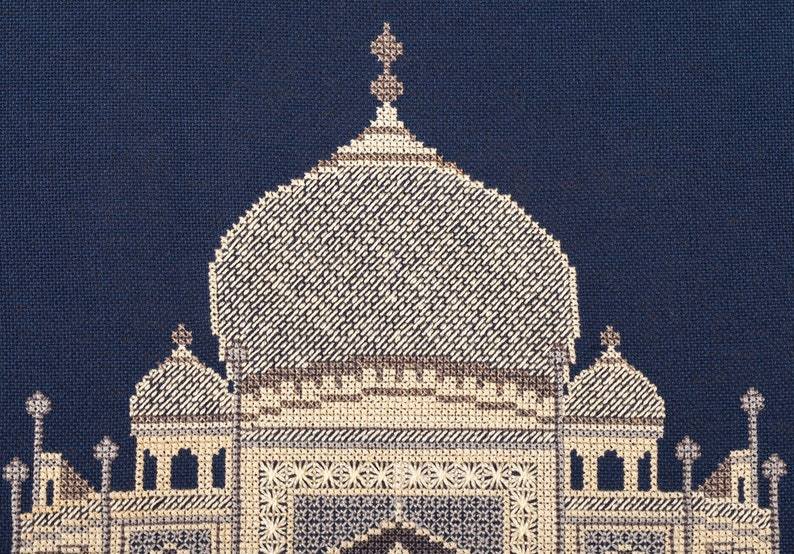 Taj Mahal in Counted Thread and Cross Stitch - Etsy
