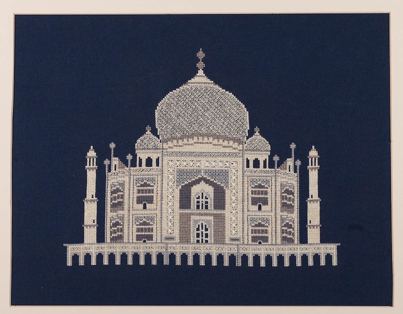 Taj Mahal in Counted Thread and Cross Stitch - Etsy