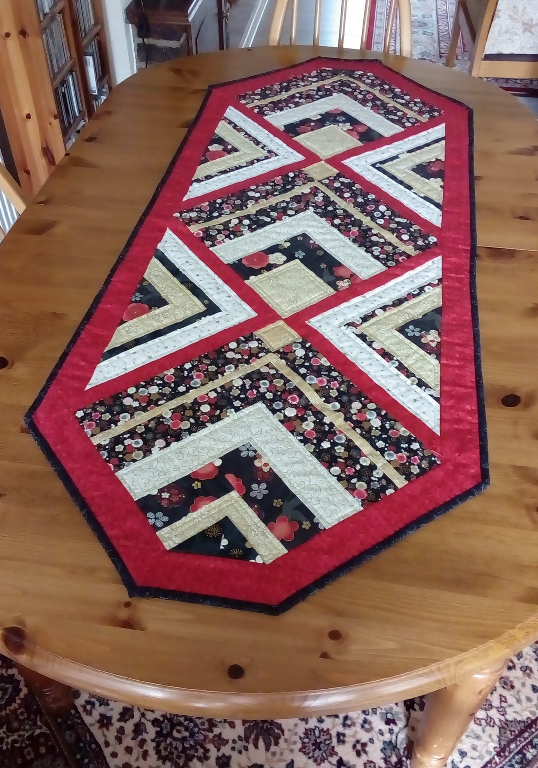Log Cabin Table Runner - Etsy