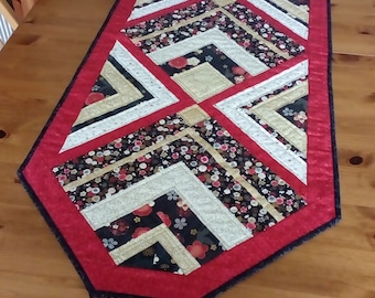 Twisted Log Cabin Table Runner PDF Pattern - Etsy