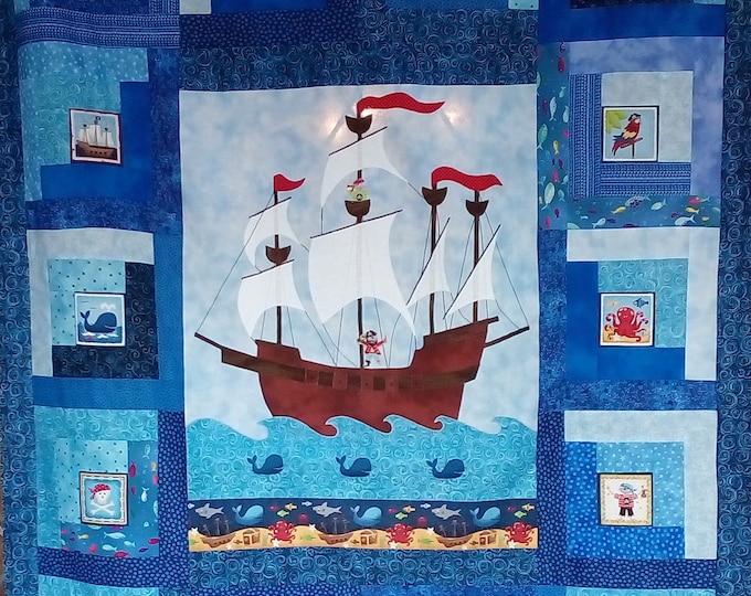 Pirate Ship Quilt Step-by-step PDF Pattern - Etsy