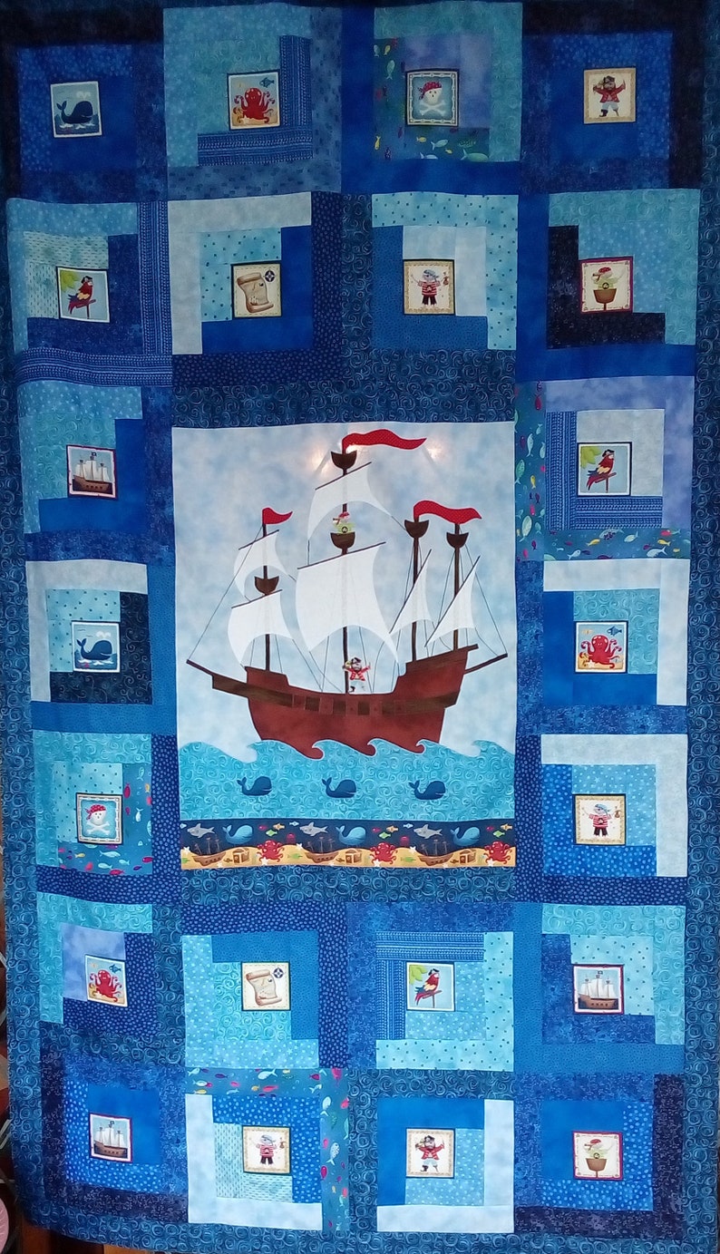 Pirate Ship Quilt Step-by-step PDF Pattern - Etsy