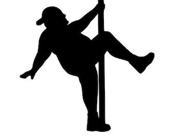 Fat Guy Pole Dancer Sticker - Etsy