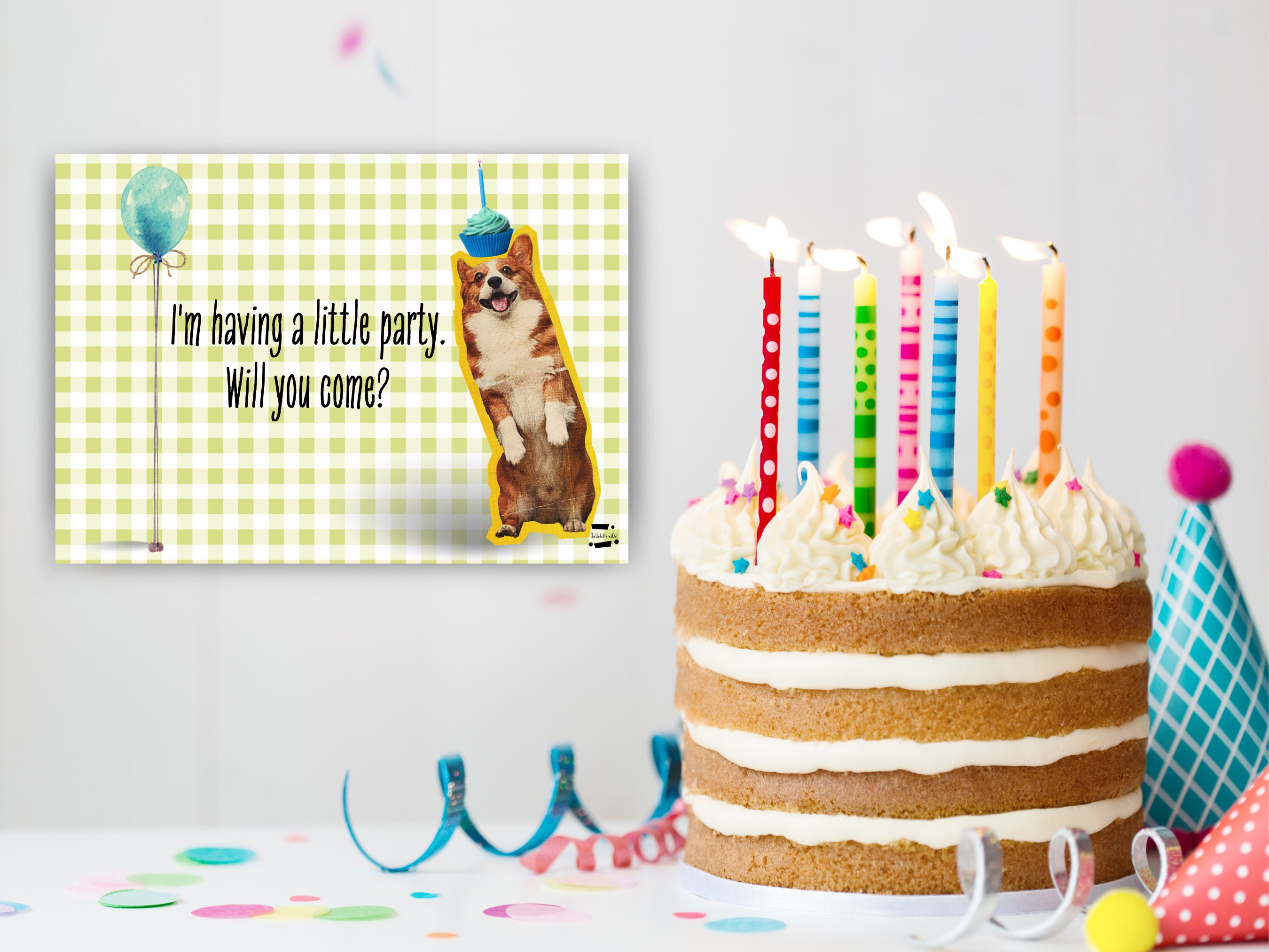 Corgi Birthday Invitation/template. Immediate Download. Send Digital/by ...