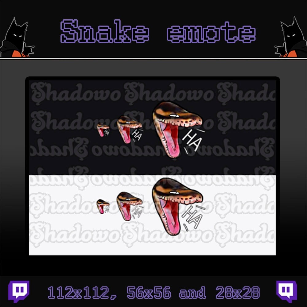 Twitch Emote 1x Laughing Snake /twitch/discord - Etsy