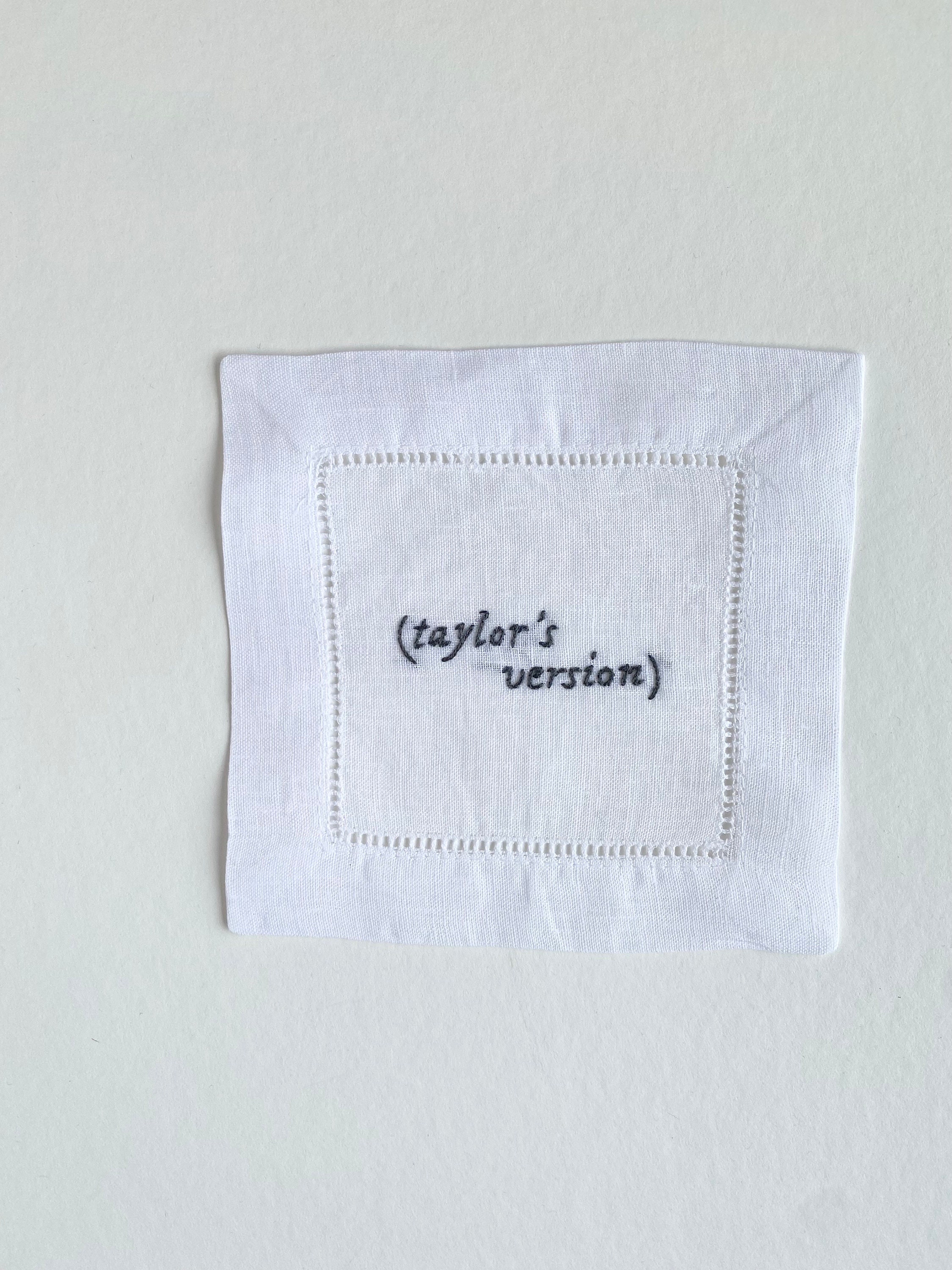 Hand Embroidered Taylor Swift Cocktail Napkins - Etsy