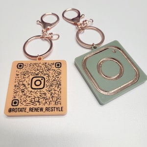 QR Code Keyrings - Etsy