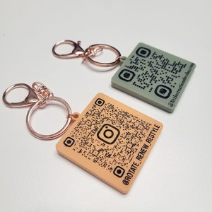 QR Code Keyrings - Etsy