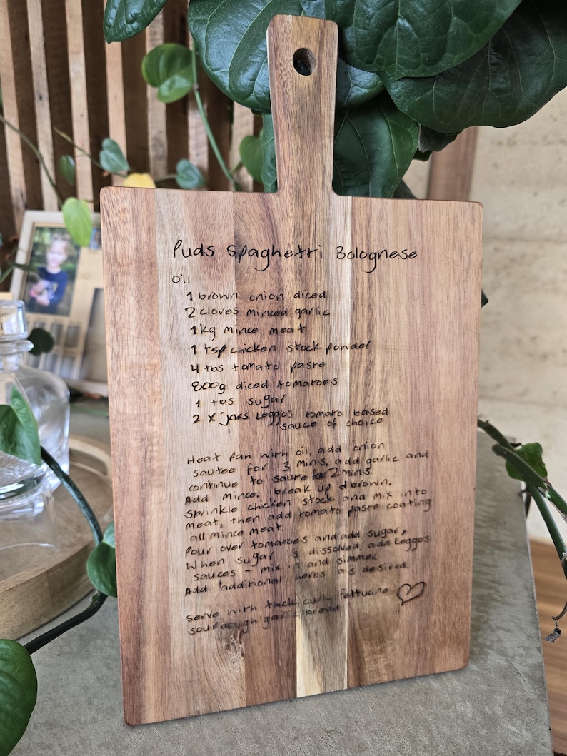 Personalized Handwritten Recipe Boards - Etsy Australia