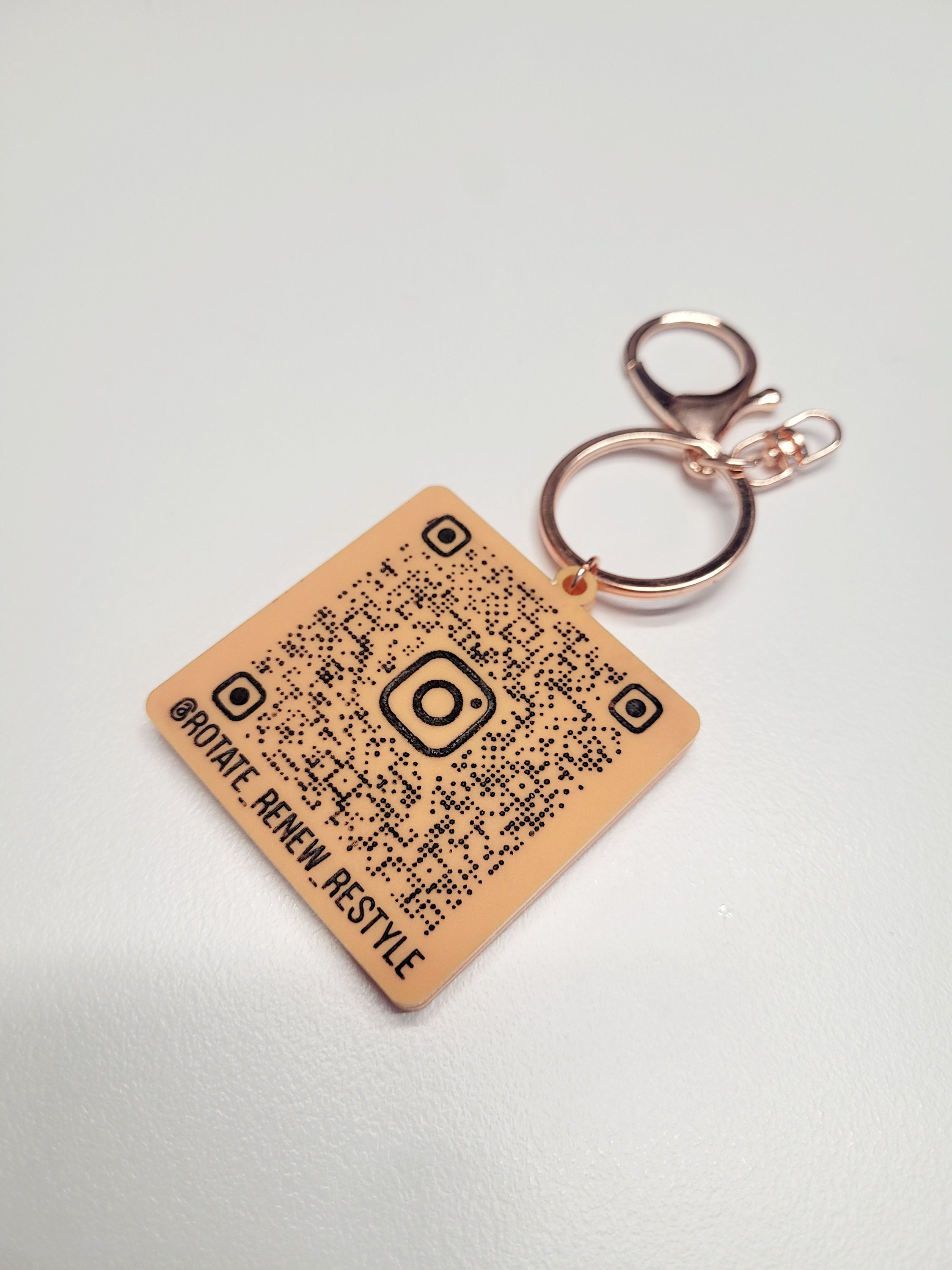 QR Code Keyrings - Etsy