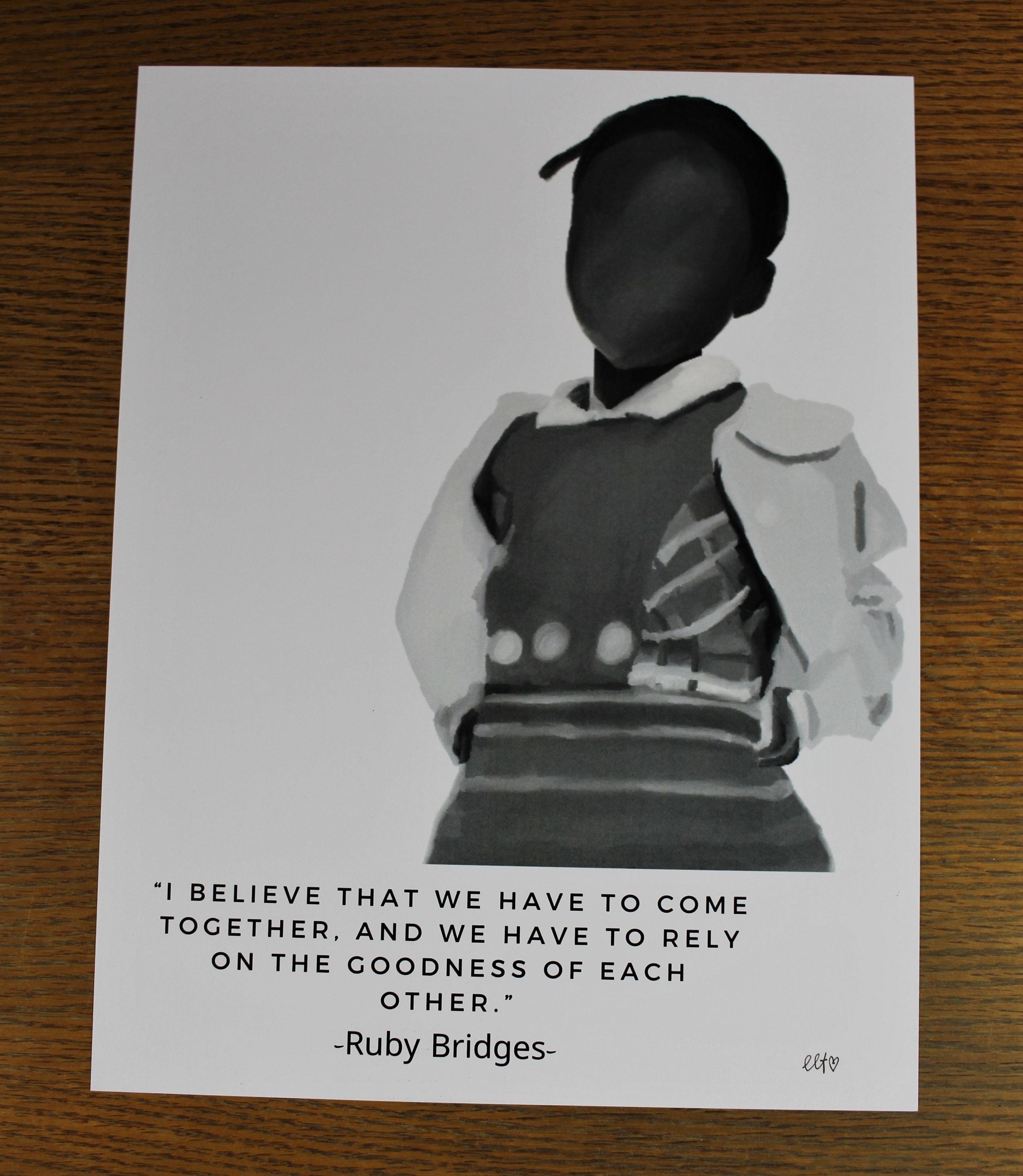 Digital Portrait Print Ruby Bridges - Etsy