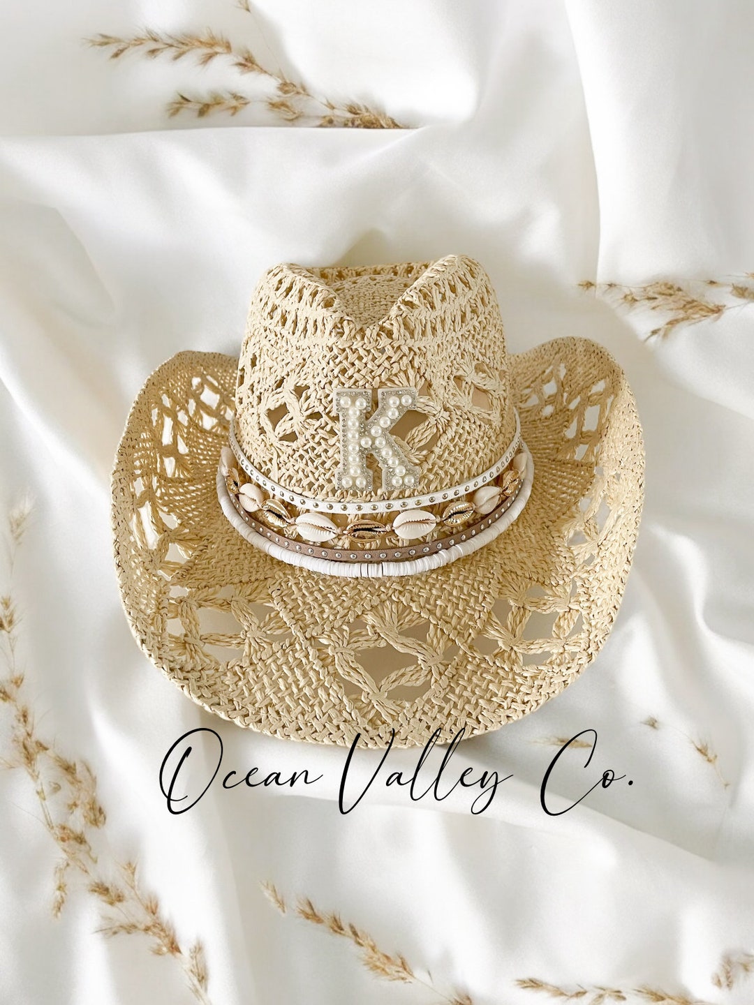 Tan Cowboy Hat Straw Cowboy Hat Personalized Bachelorette Cowboy Hat ...