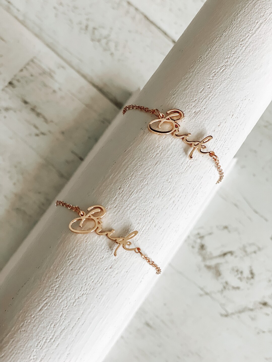 Gold Bride Bracelets Letter Stainless Steel Personalized Bracelets for ...
