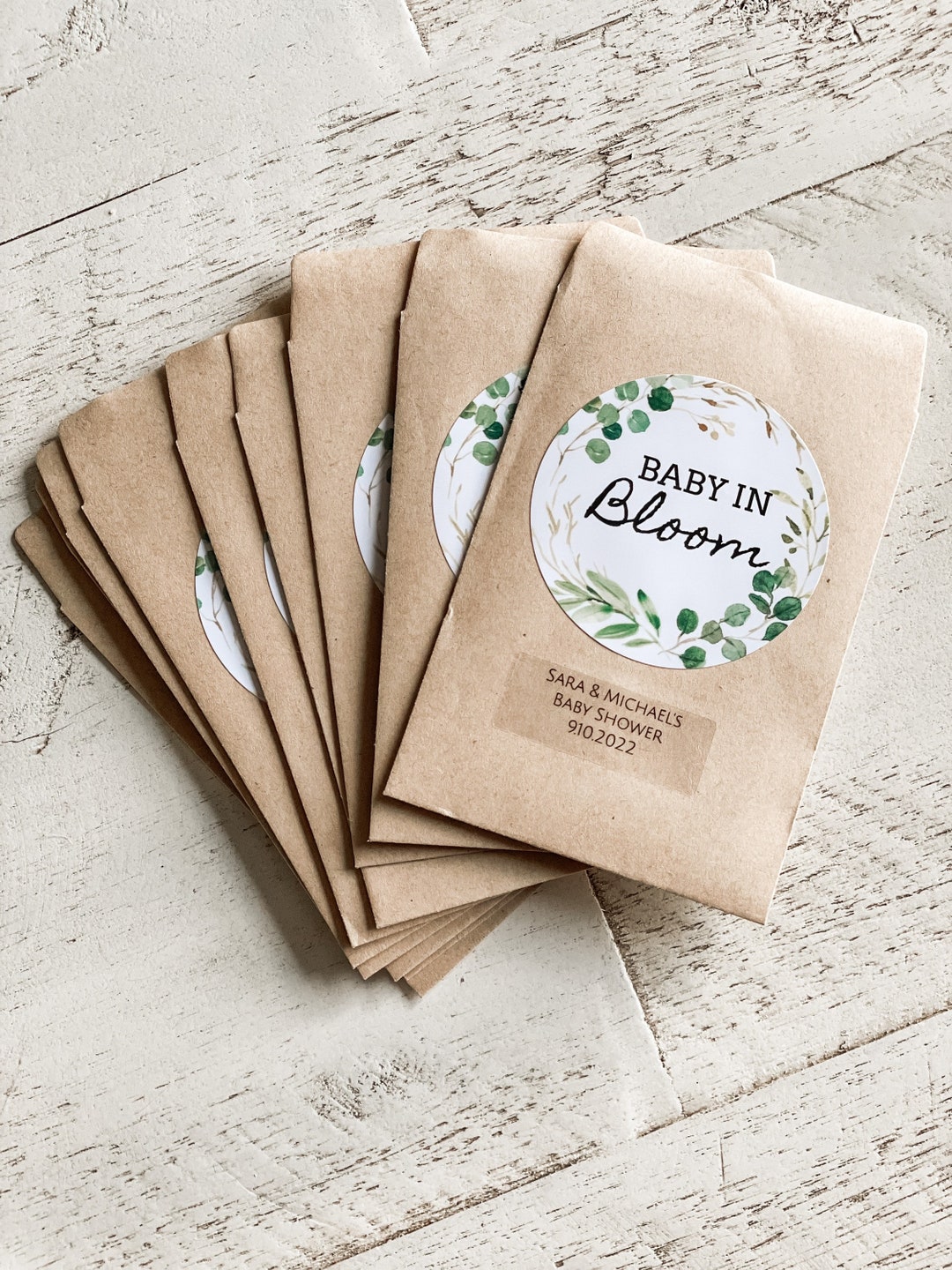 Baby in Bloom Customized Seed Packets for Baby Shower Party - Etsy UK