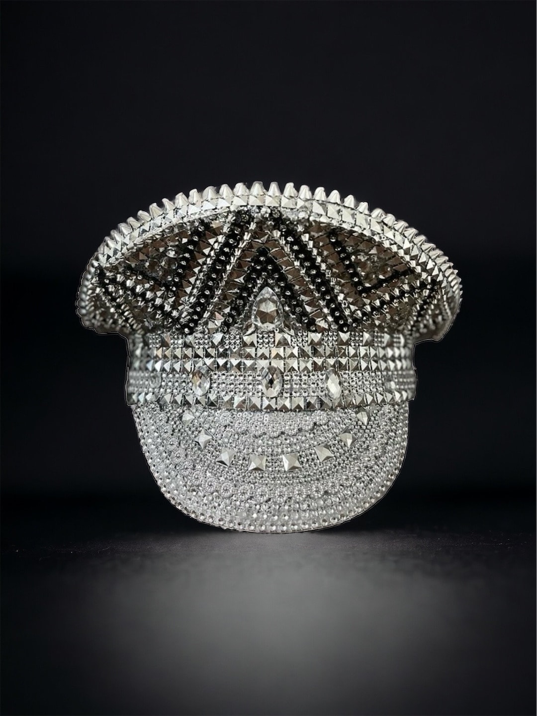 Handmade Women Silver Steampunk Military Hat for Lady Sergeant Bridal ...