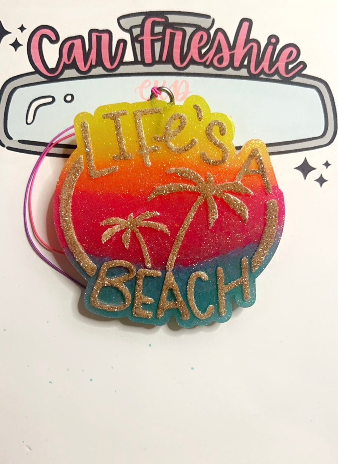 Life's a Beach Car Freshie Summer Freshie. Beach Freshie. Car Freshner ...