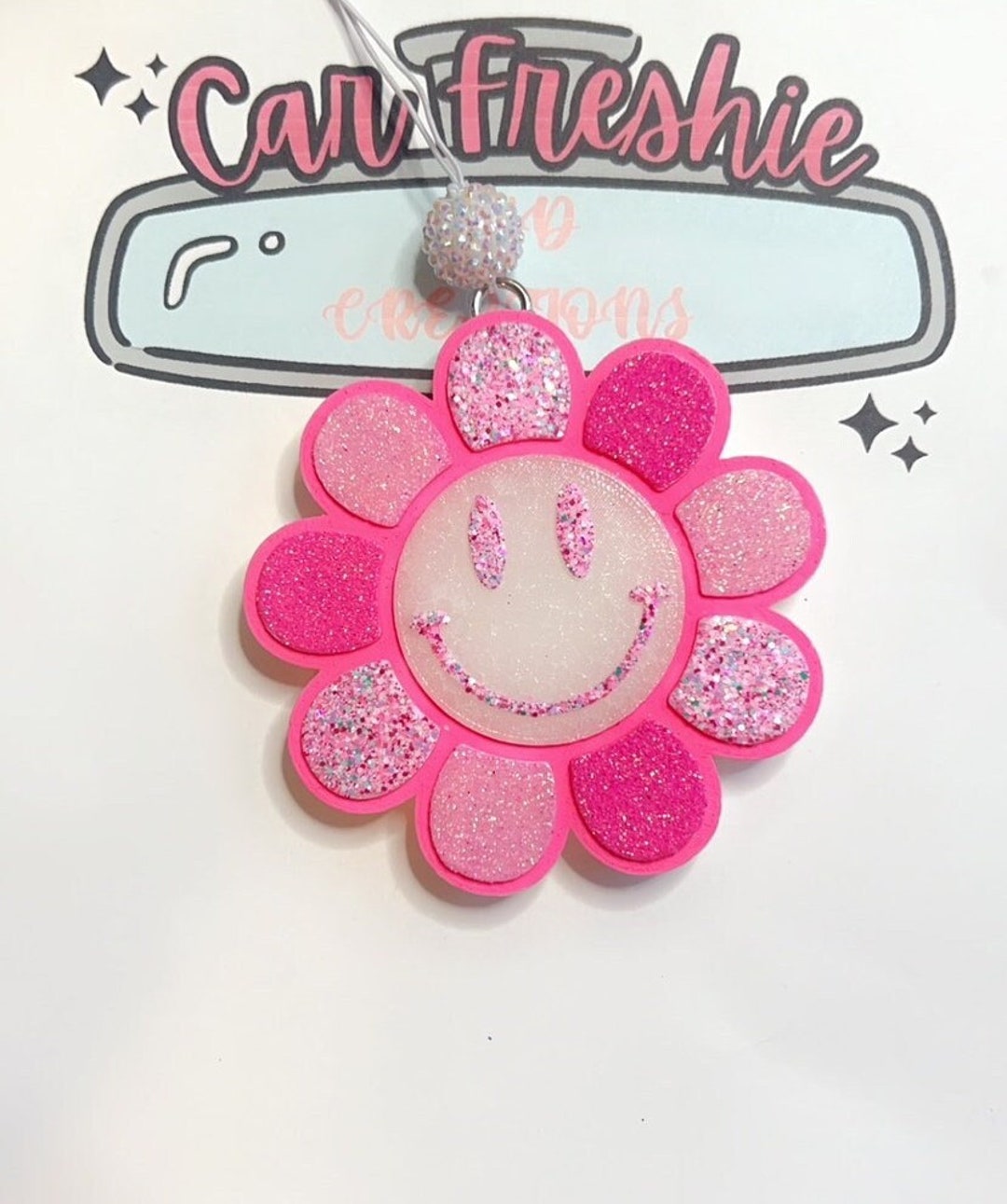 Customizable Smile Face Flower Freshie Flower Freshie. Car Freshner ...