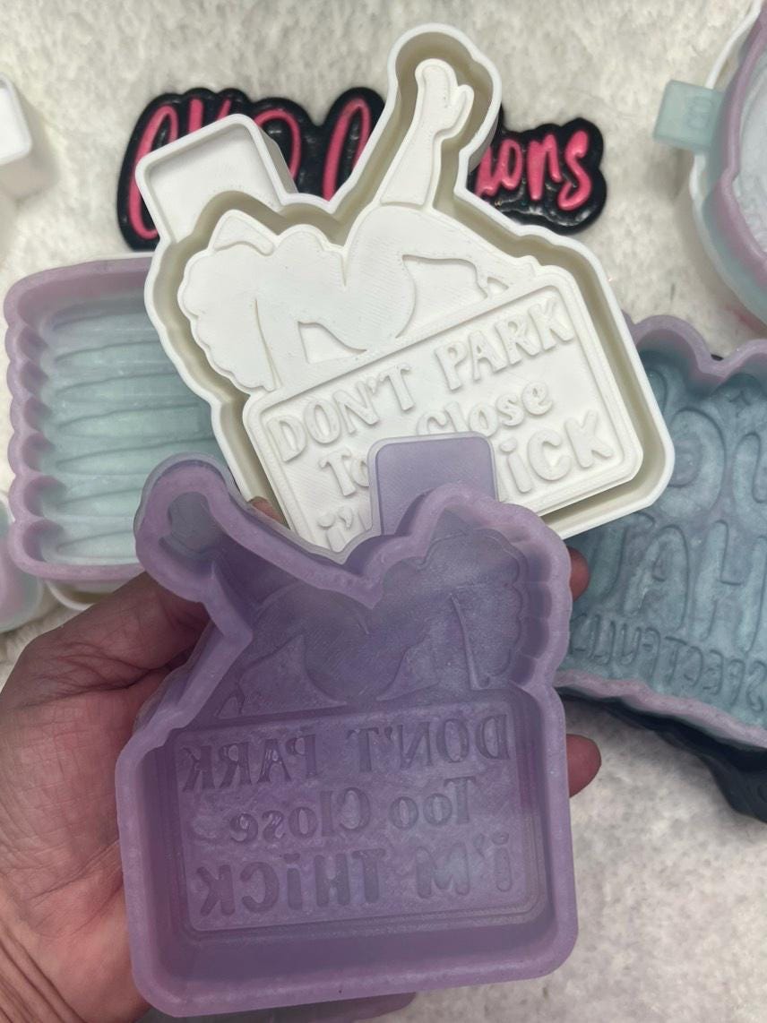 Don't Park to Close I'm Thick Mold. Sitting Lady Mold. Silicone Freshie ...