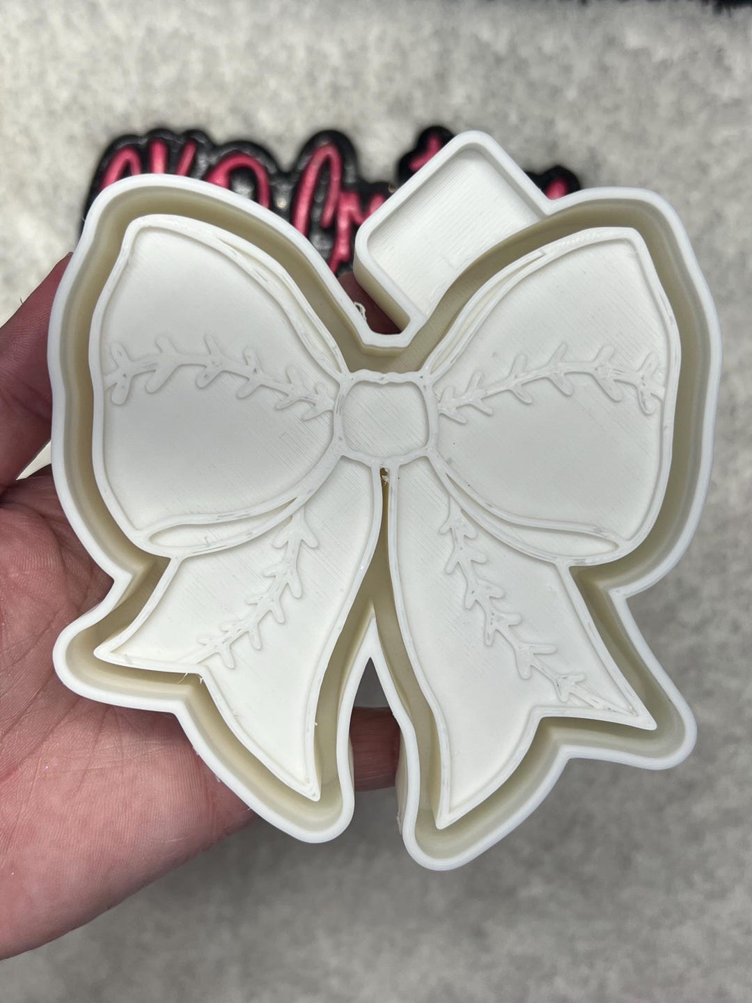 Baseball or Softball Style Bow Freshie Mold. Baseball Bow Mold ...