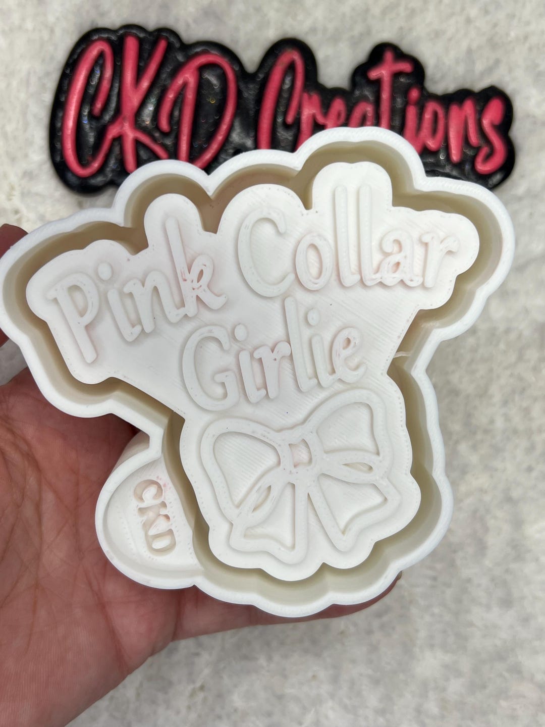 Pink Collar Girlie Bow Freshie Mold. Pink Collar Freshie Mold! Silicone ...
